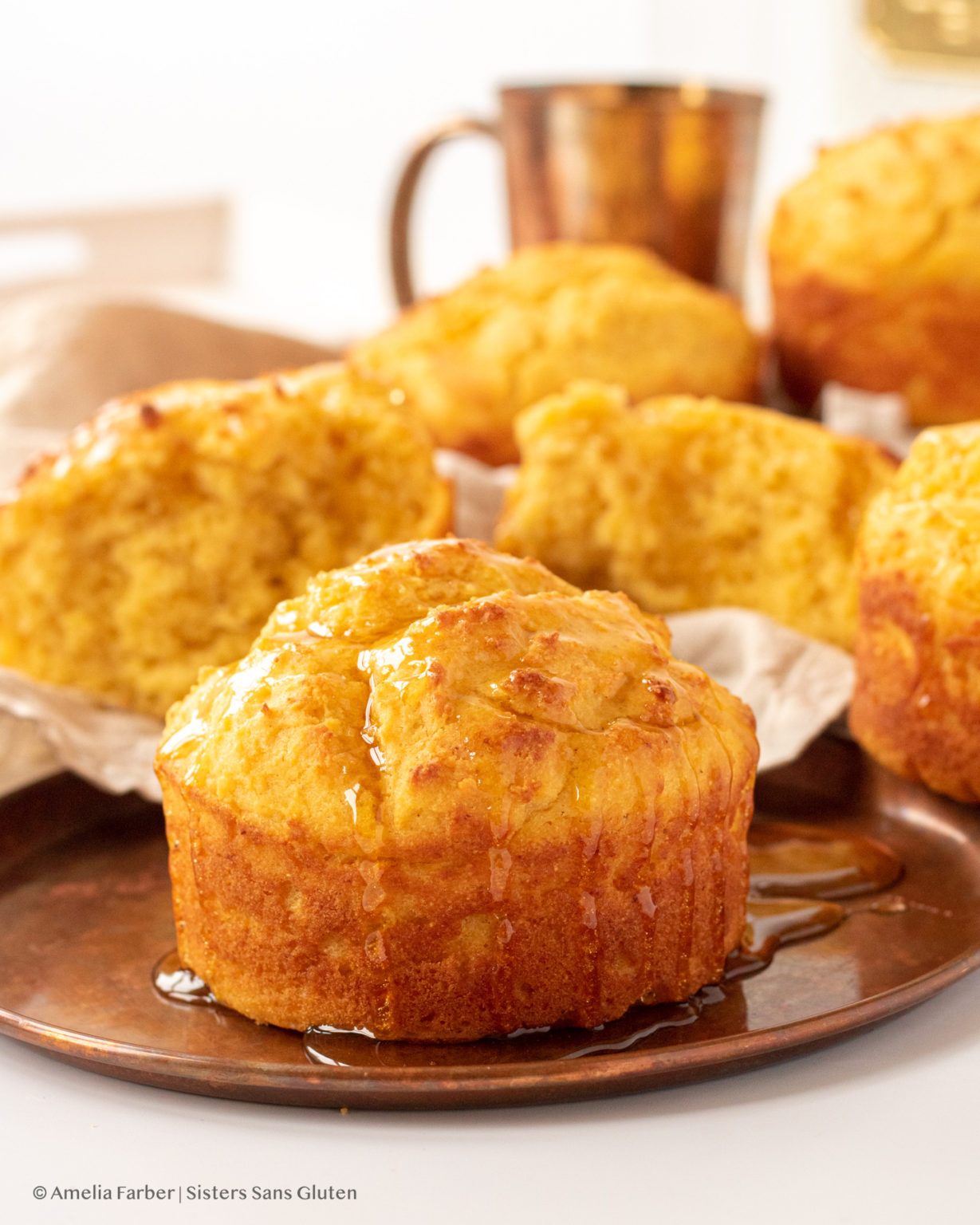 Giant Gluten Free Cornbread Muffins - Sisters Sans Gluten